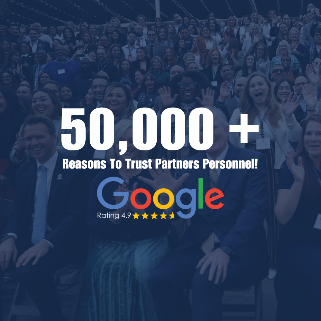 Celebrating 50,000+ Reasons to Trust Partners Personnel | Partners ...